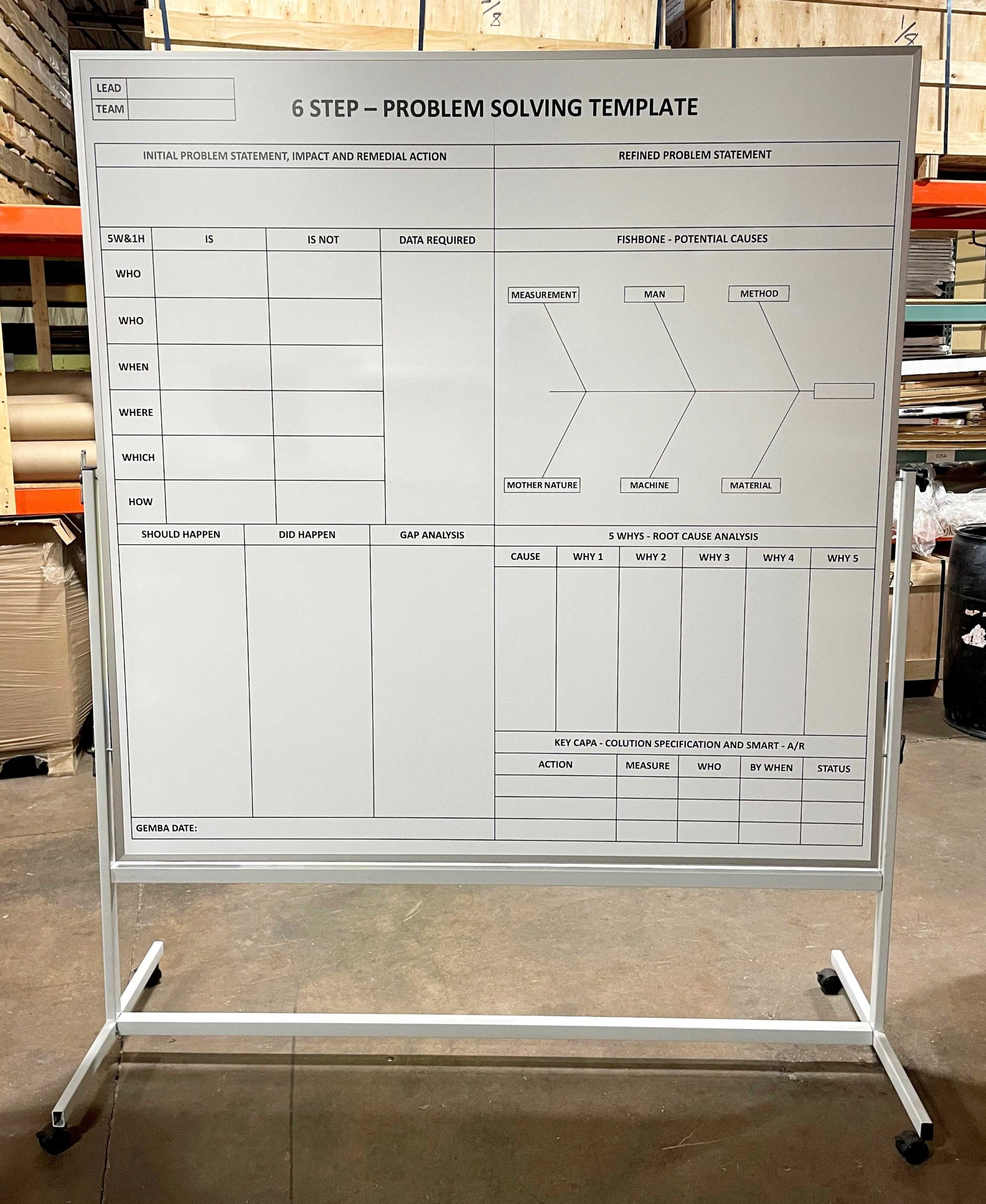 Problem Solving Whiteboard on a Stand | Dry Erase Designs