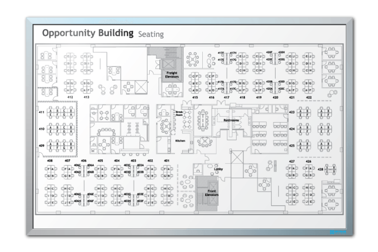 Accenture Floor Plan Dry Erase Board | Dry Erase Designs