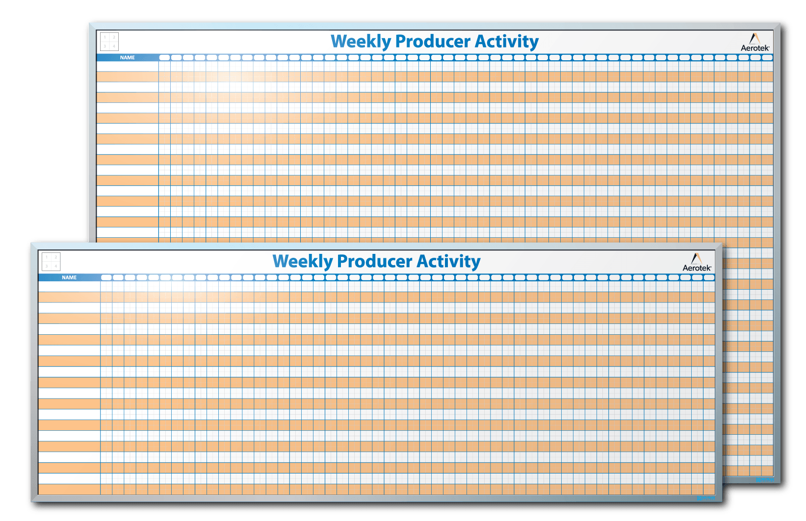 Aerotek Weekly Production Activity Tracker Dry Erase Board | Custom Dry ...