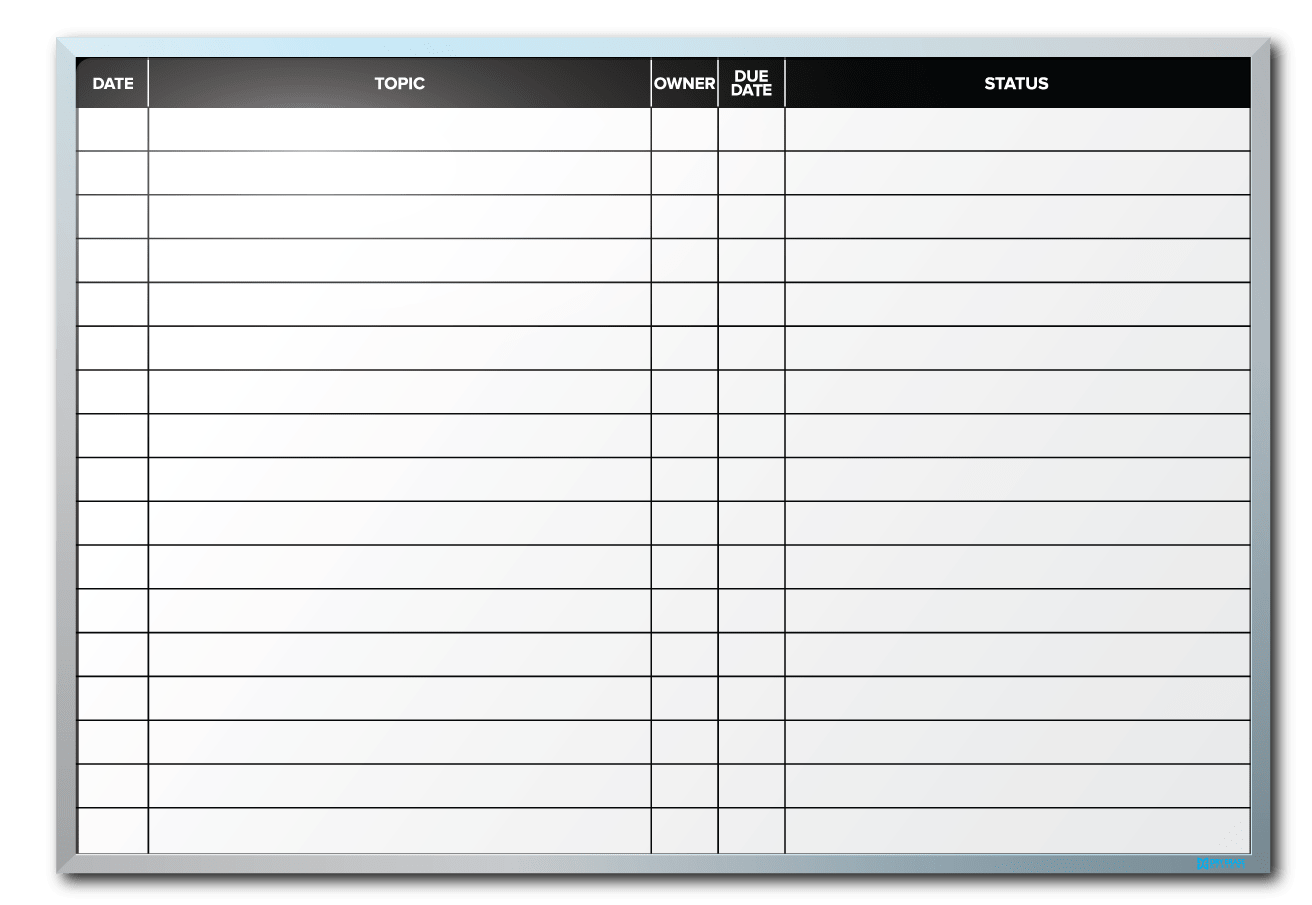 Target Corporation Status Tracking Dry Erase Board | Dry Erase Designs